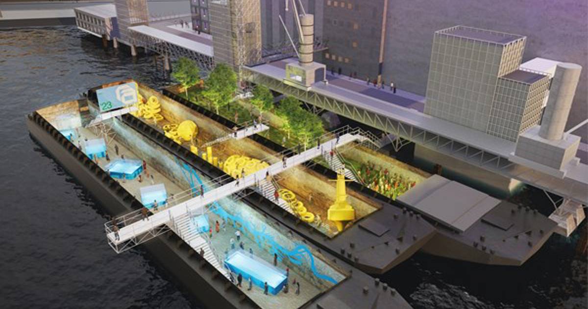 Het festivalhart van de Rotterdam Architectuur Maand drijft dit jaar in ...