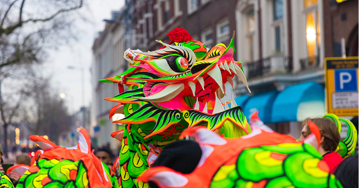Tweedaagse viering van Rotterdam Chinese New Year in Centrum en ...